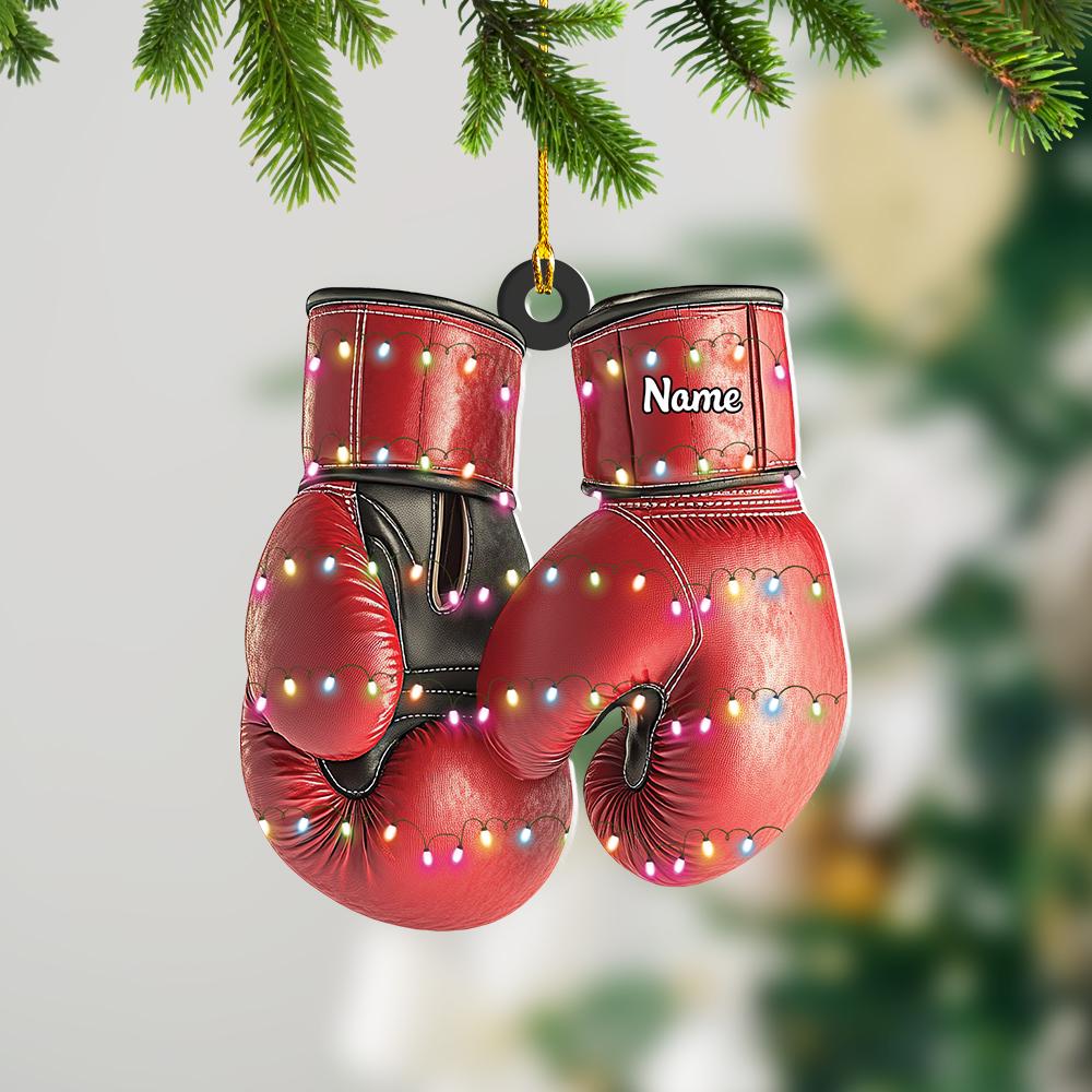 Personalized Boxing Gloves Ornament, Boxing Christmas Ornament Gift ...
